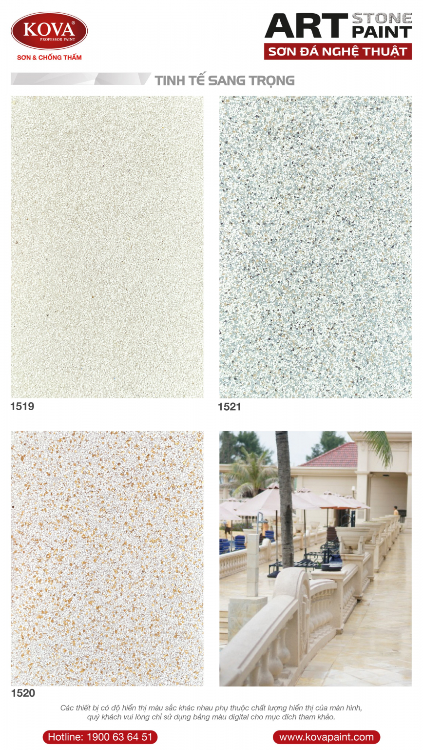 Bảng Màu Sơn Gỉa Đá Kova Art Stone Paint Mới Nhất
